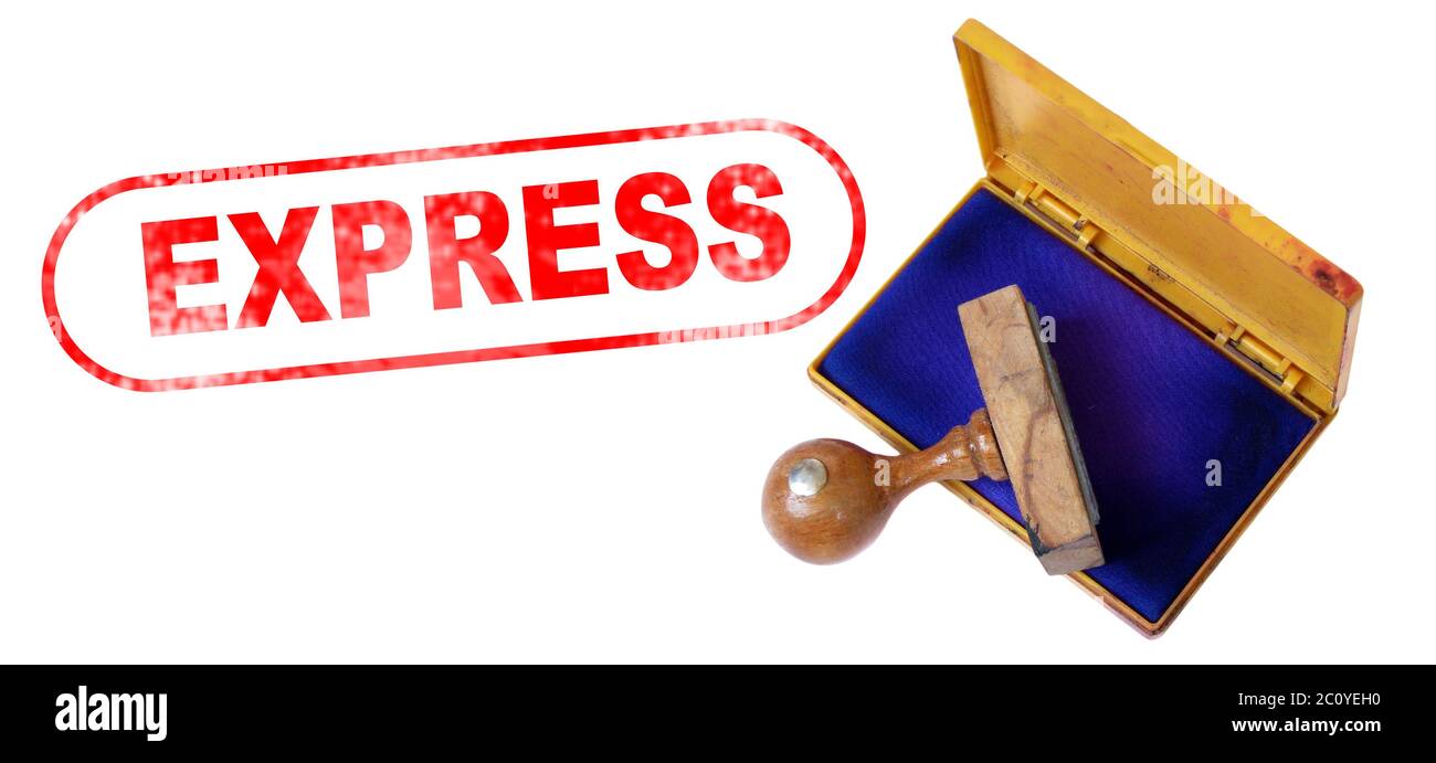 EXPRESS Rubber Stamp Stock Photo - Alamy