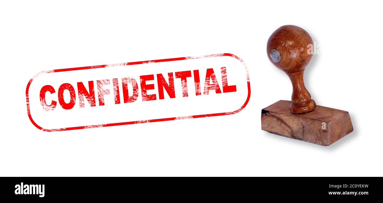 CONFIDENTIAL Rubber Stamp Stock Photo - Alamy