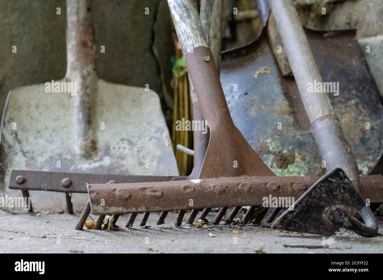 Fork hoe earth mud rake hi-res stock photography and images - Alamy
