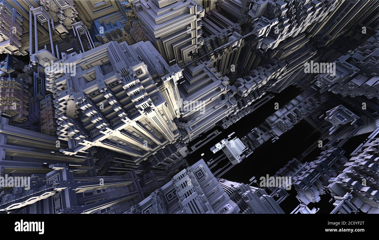 abstract geometric composition made in 3d software Stock Photo - Alamy