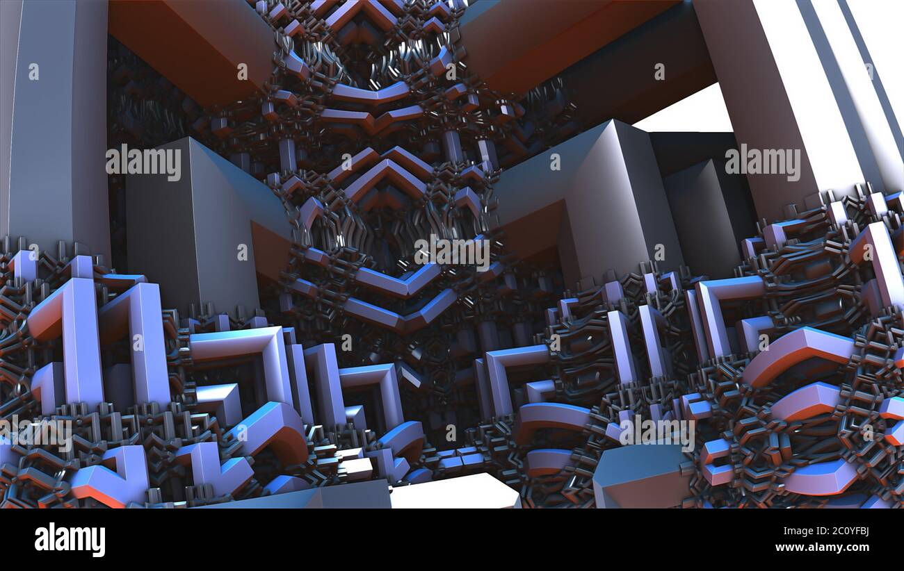 abstract geometric composition made in 3d software Stock Photo - Alamy