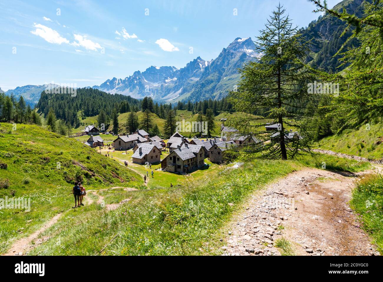 The mountain village of Crampiolo present at Alpe Devero, Lepontine ...