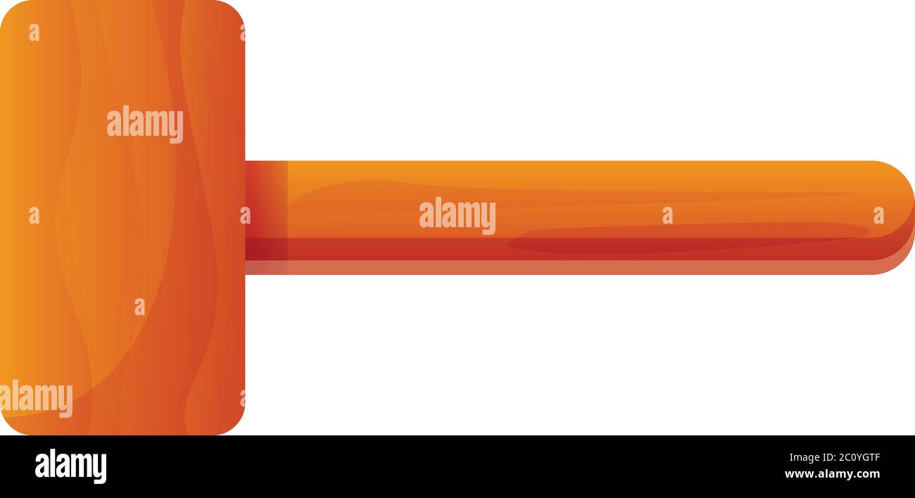 Wood hammer icon. Cartoon of wood hammer vector icon for web design ...
