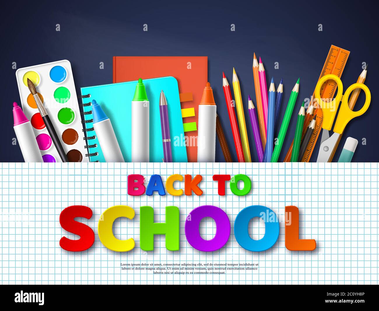 Squared notebook pencil Stock Vector Images - Alamy