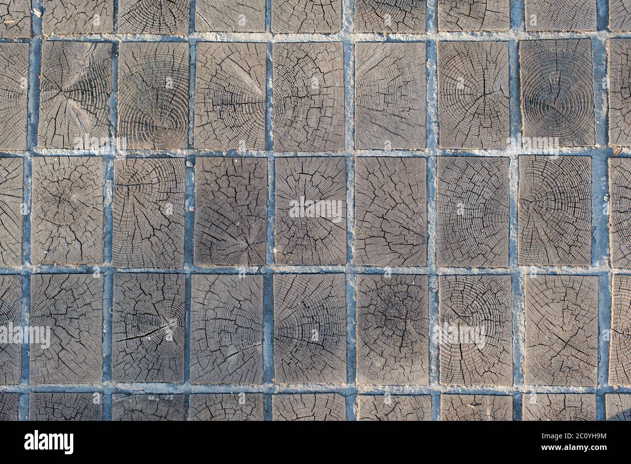 wooden blocks timber pavement texture background Stock Photo - Alamy