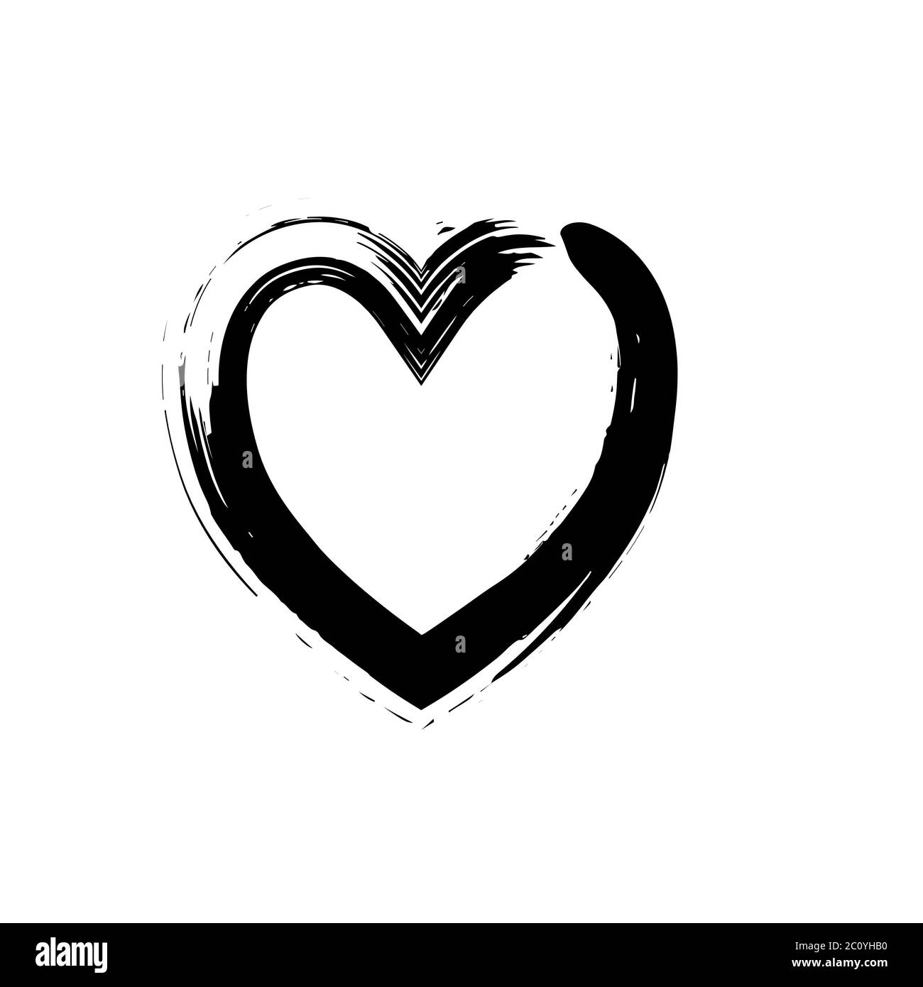 Vector love heart Black and White Stock Photos & Images - Alamy