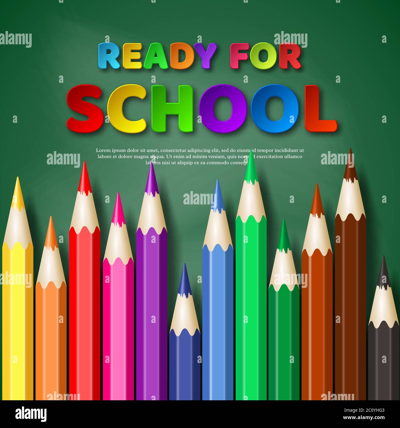 Ready for school typographic design Stock Vector Image & Art - Alamy