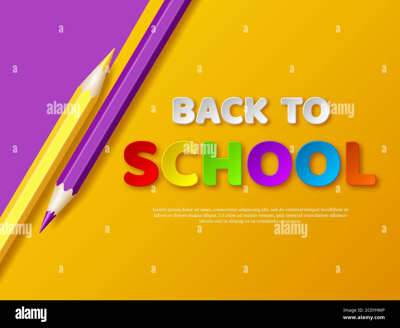 Back to school typography design Stock Vector Image & Art - Alamy