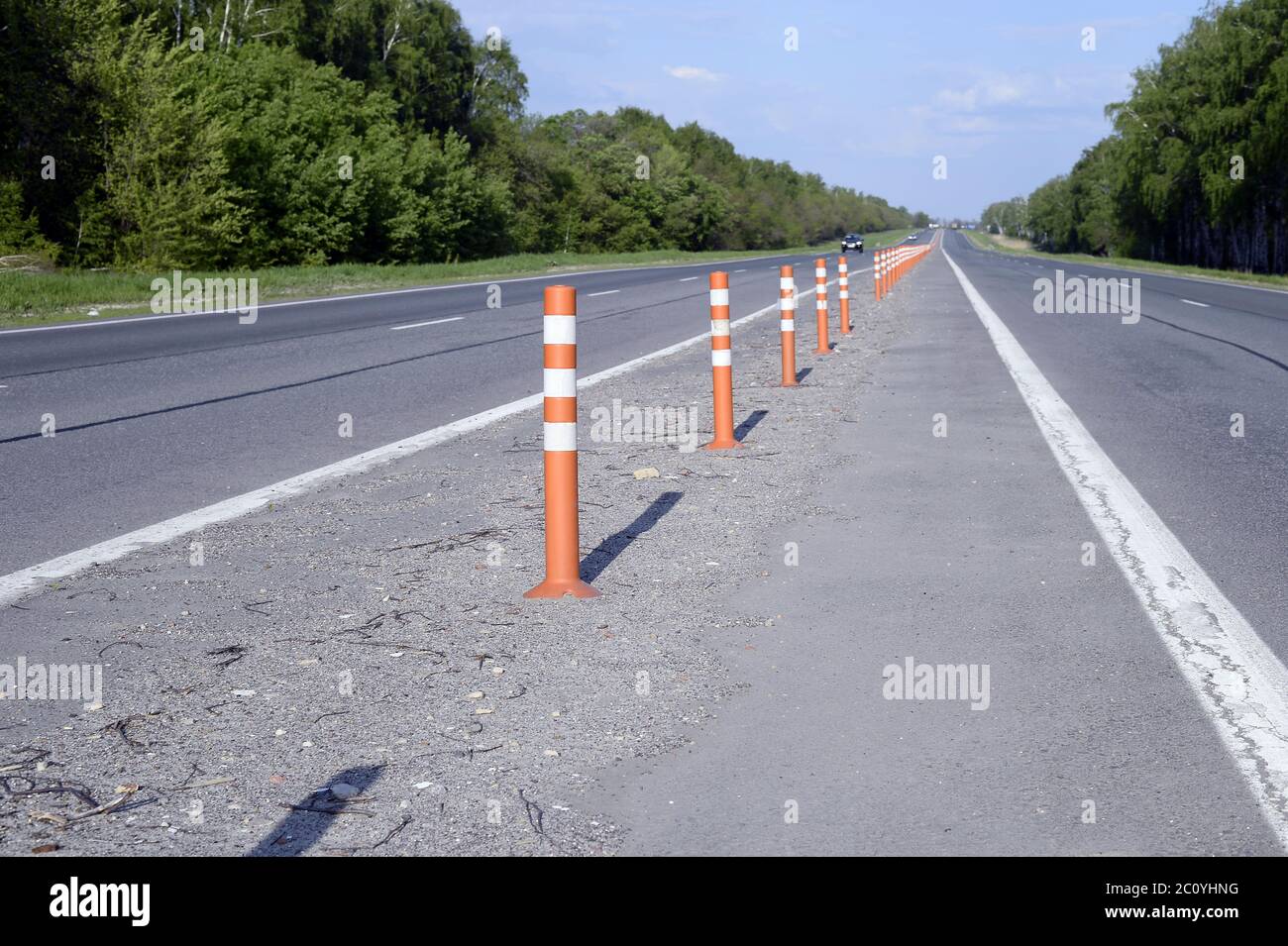 Asphalt road with markings Stock Photo - Alamy