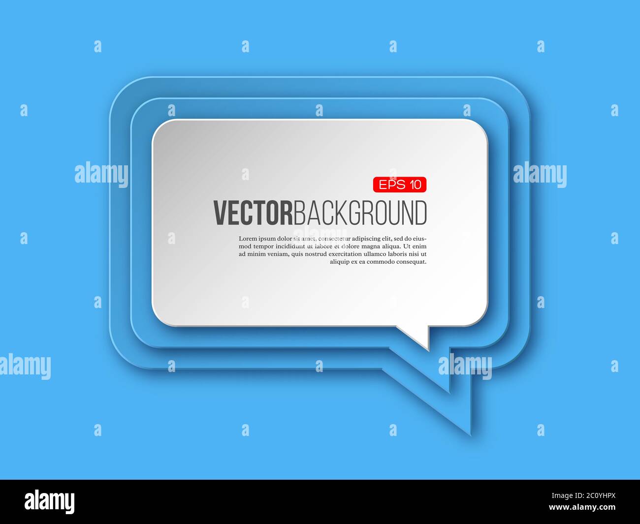 Blue Message Bubble Stock Vector Images Alamy