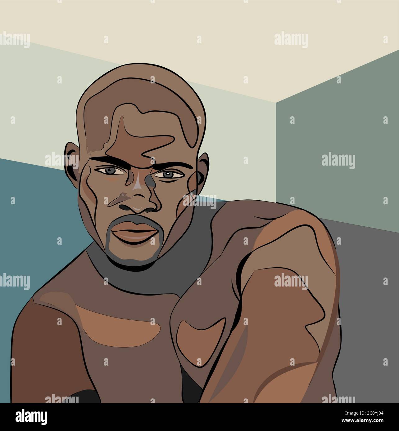 Colorful abstract background, young black boy Stock Vector Image & Art ...