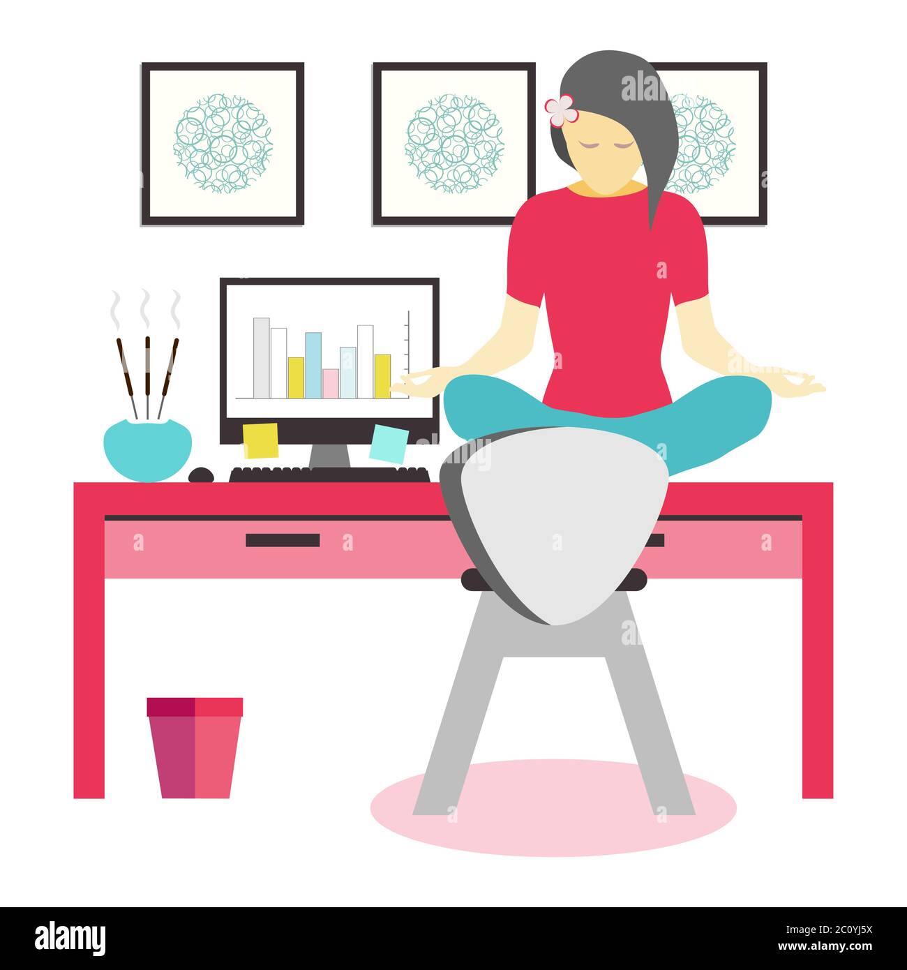 After Work Meditation Clipart