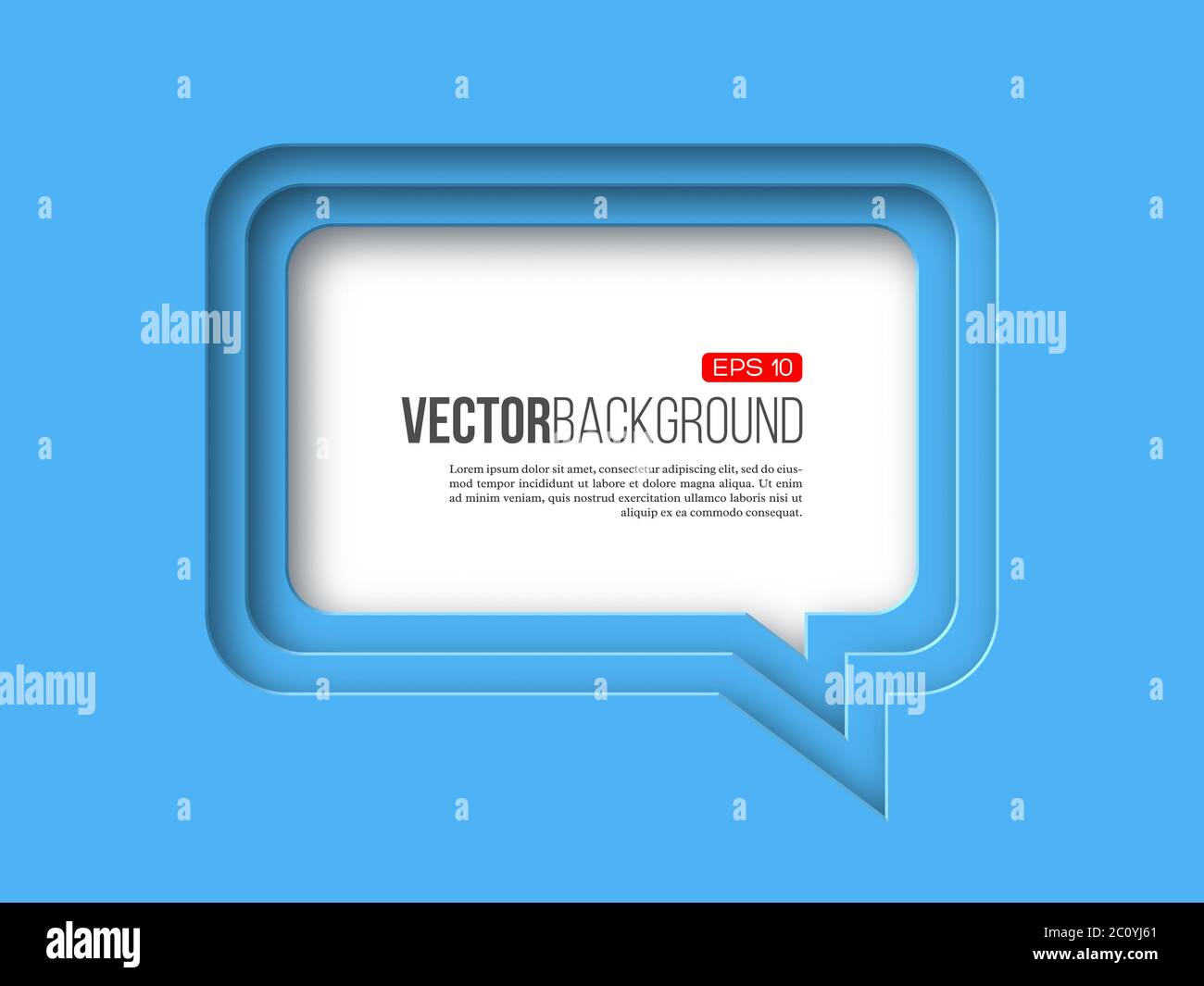 Blue message bubble Stock Vector Images - Alamy