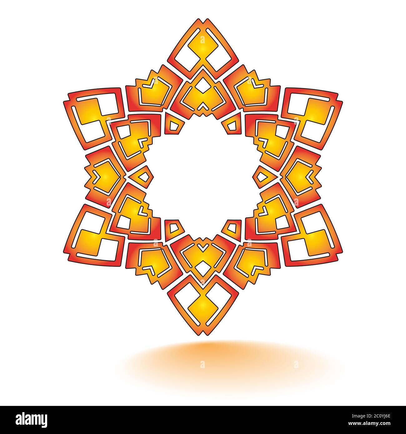 vector abstract circular star pattern design mandala style. Round ...