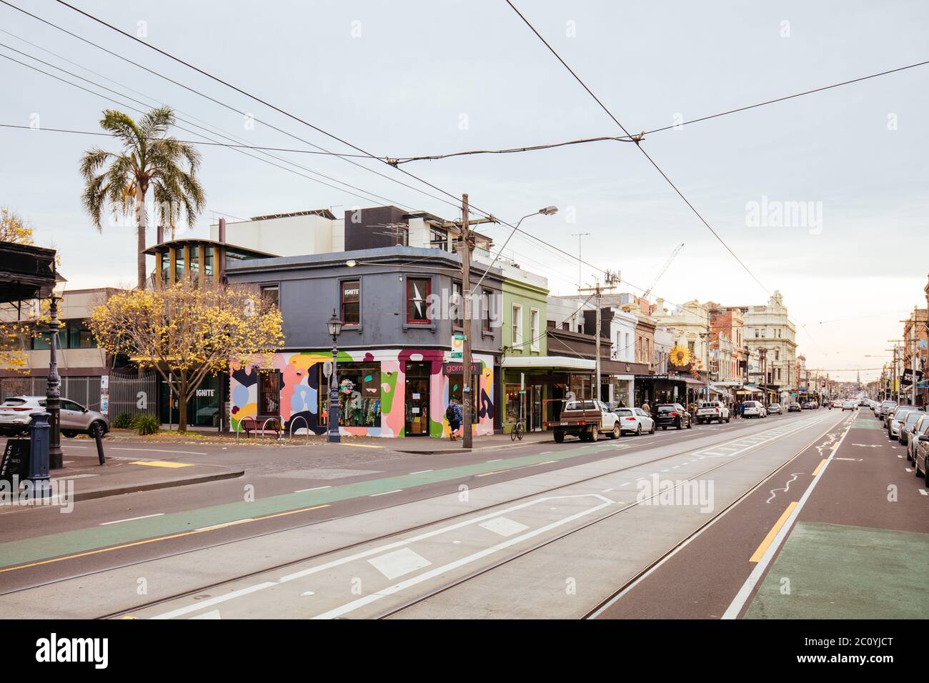 Brunswick St Architecture in Fitzroy Melbourne Australia Stock Photo ...