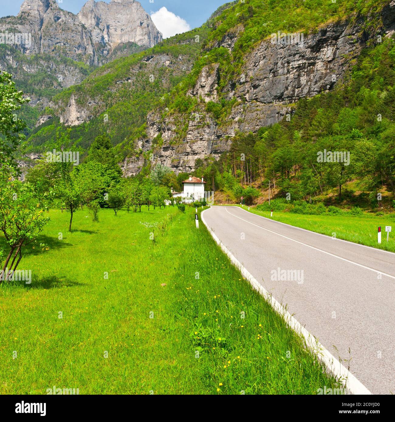 Road in Alps Stock Photo - Alamy