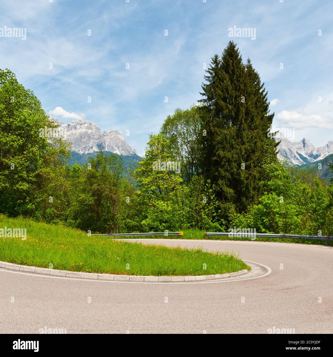 Road in Alps Stock Photo - Alamy