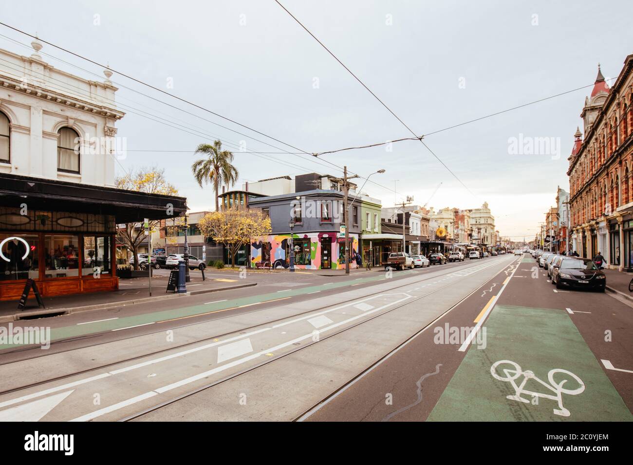 Brunswick St Architecture in Fitzroy Melbourne Australia Stock Photo ...