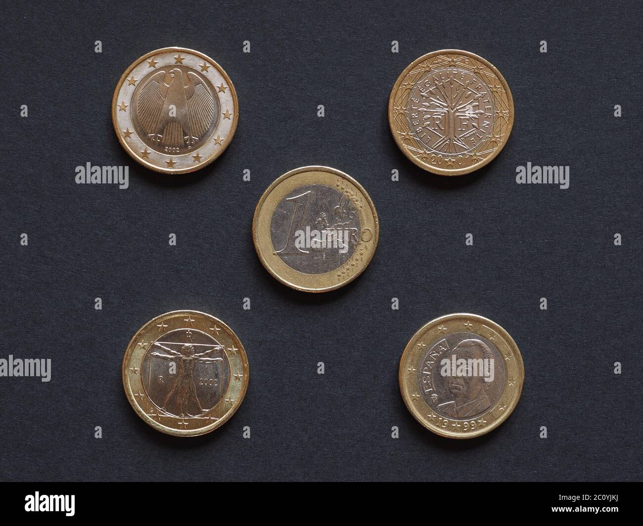 Euro coins of many countries Stock Photo - Alamy