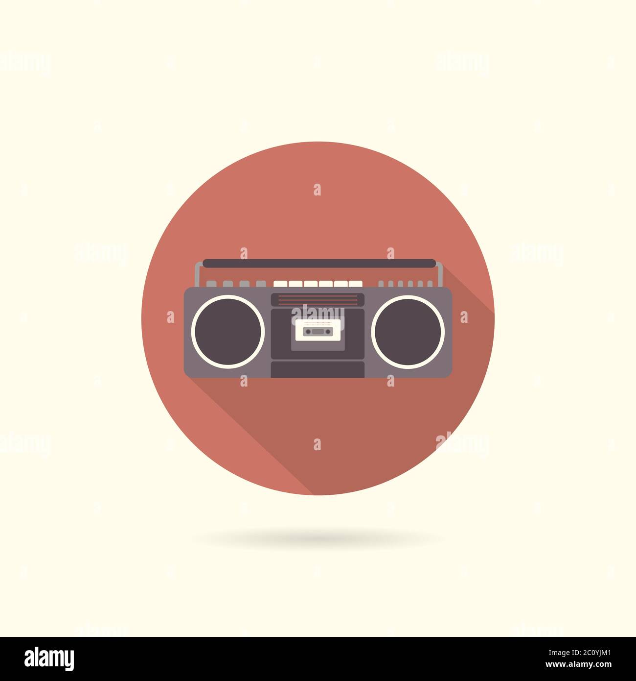 Cassette tape icon white Stock Vector Images - Alamy