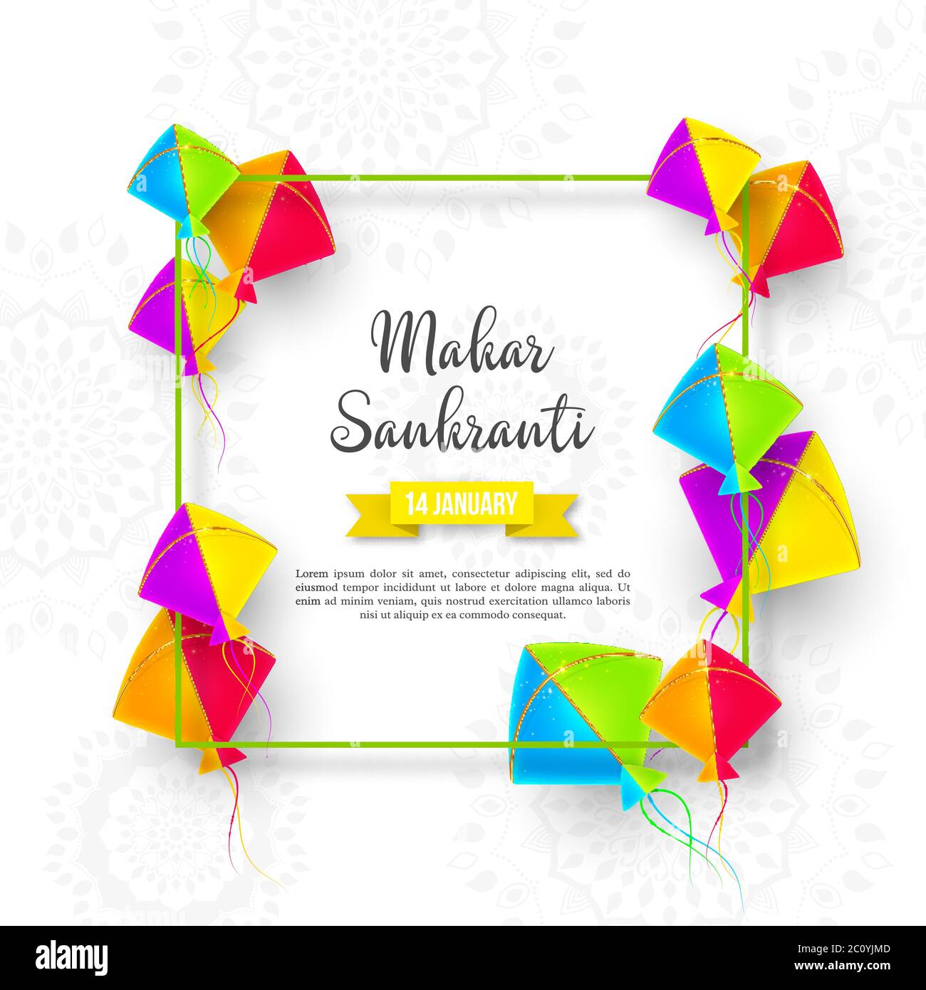 Makar sankranti holiday kites Cut Out Stock Images & Pictures - Alamy