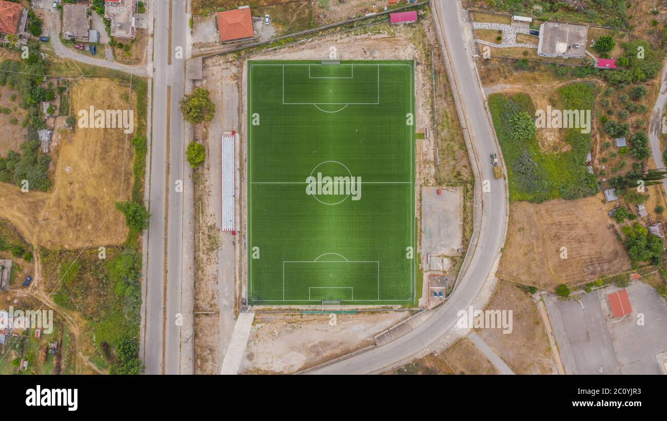 Top down football pitch stadium hi-res stock photography and images - Alamy