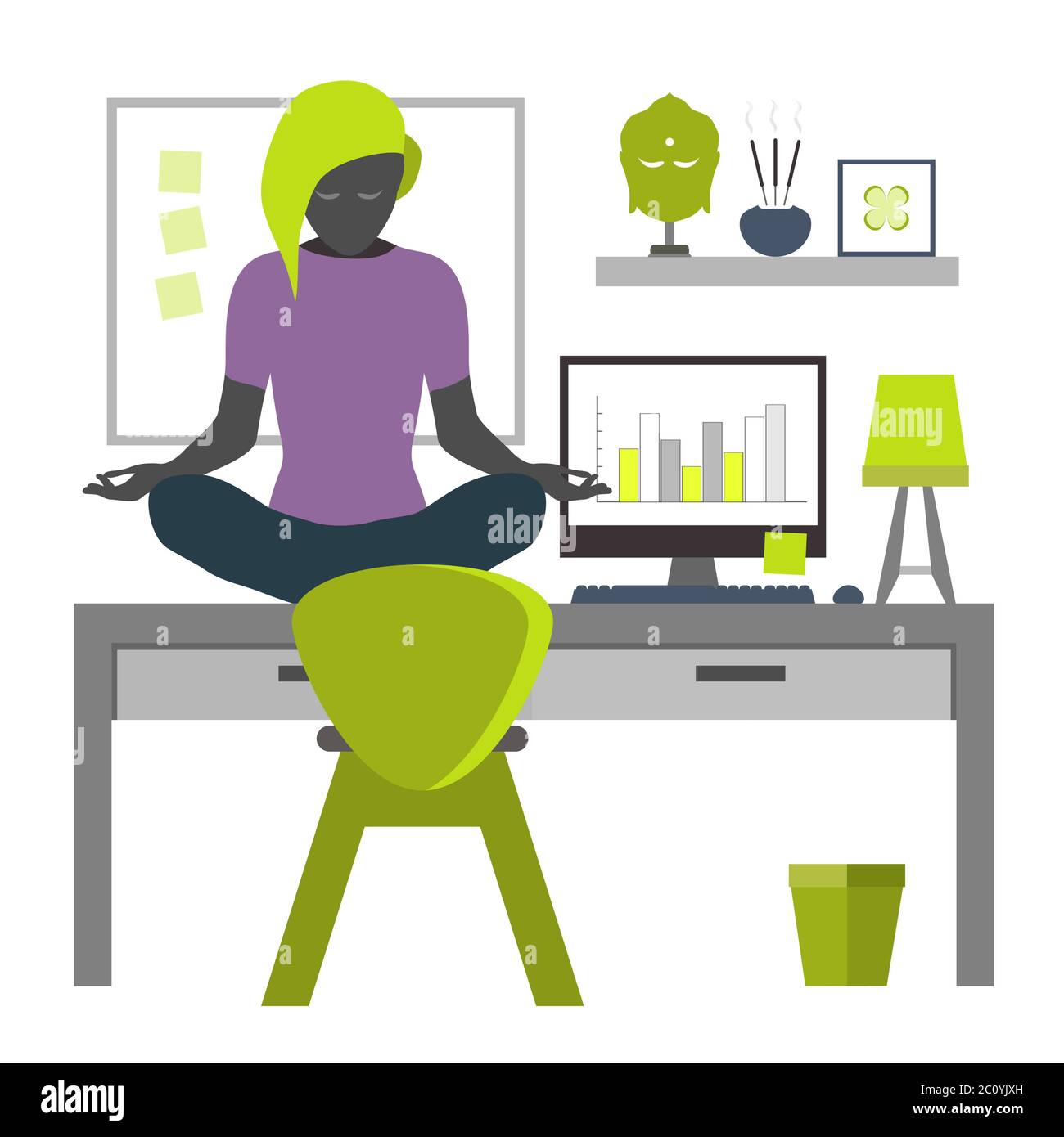 After Work Meditation Clipart