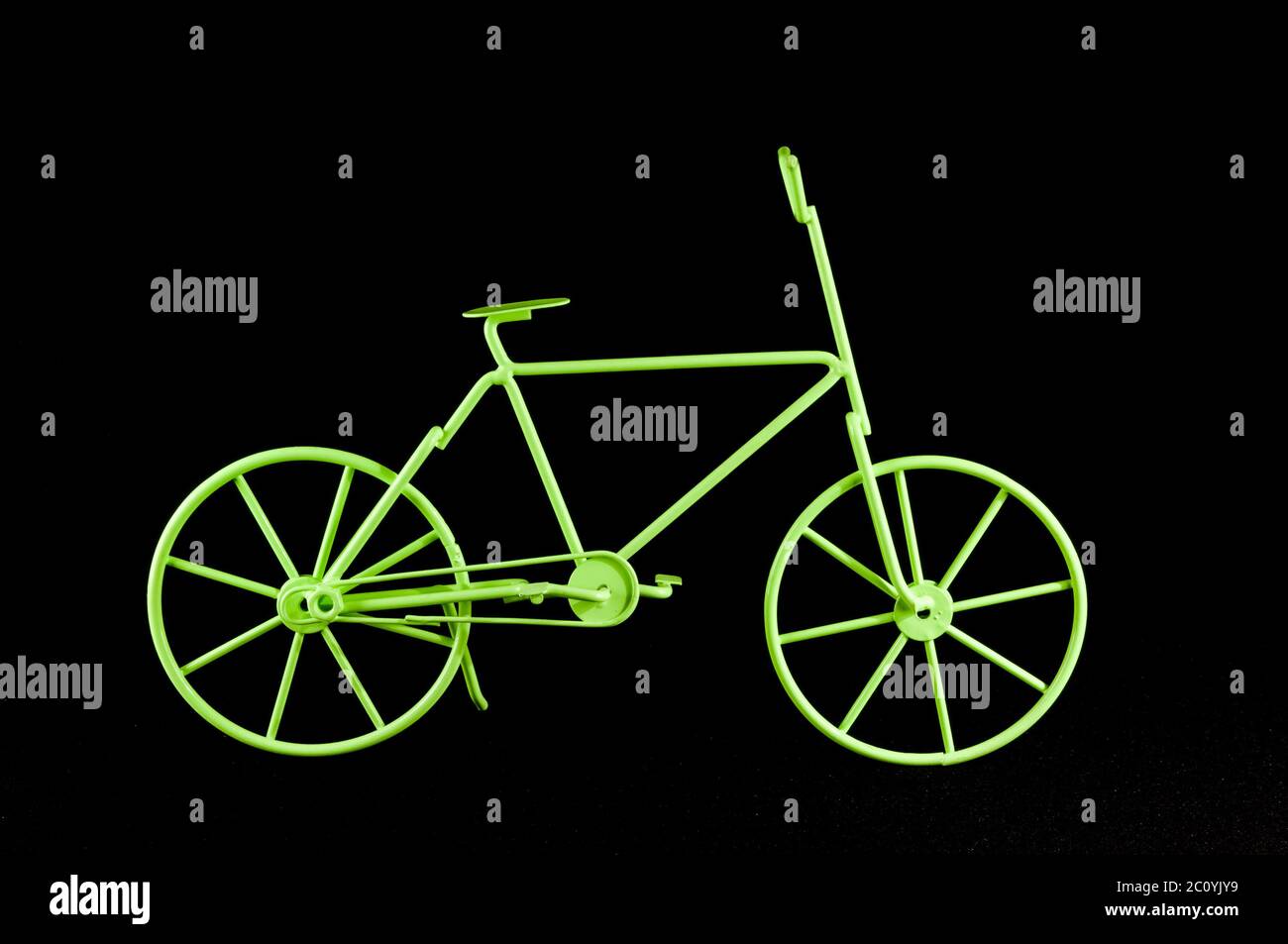 Green Ancient Bicycle Stock Photo - Alamy