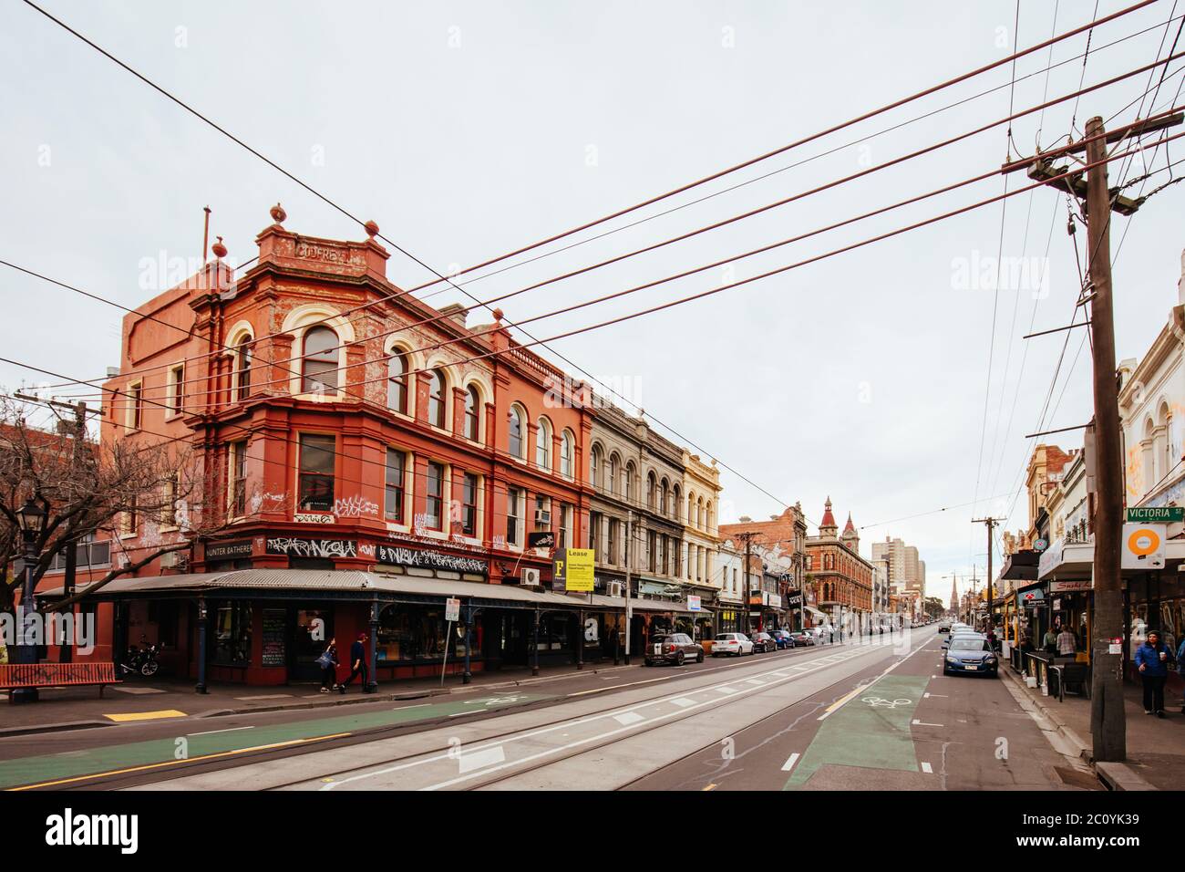 Brunswick St Architecture in Fitzroy Melbourne Australia Stock Photo ...