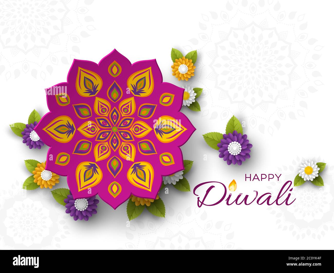 Festival rangoli pattern Cut Out Stock Images & Pictures - Alamy