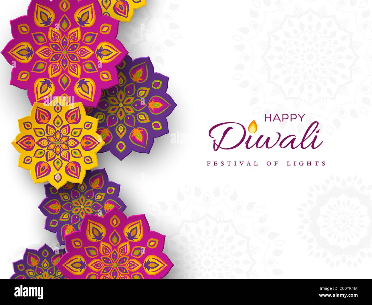 Artistic happy diwali purple background Stock Vector Images - Alamy