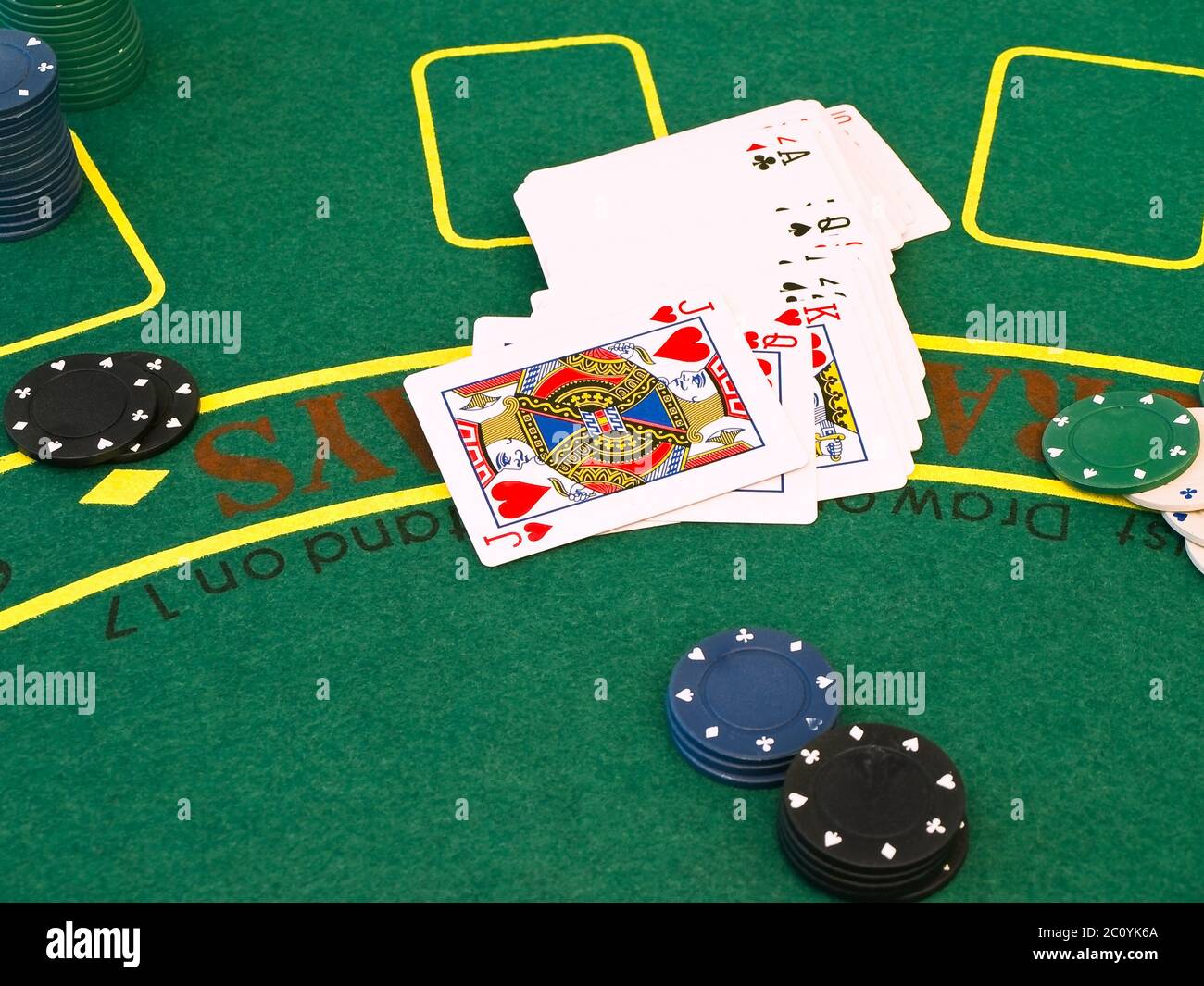Chips and Playing Cards Stock Photo - Alamy