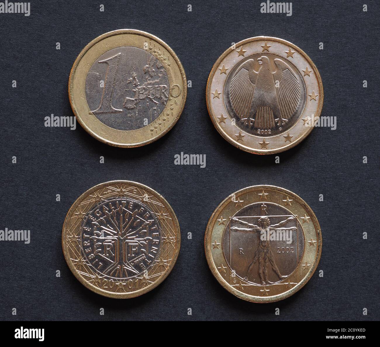 Euro coins of many countries Stock Photo - Alamy