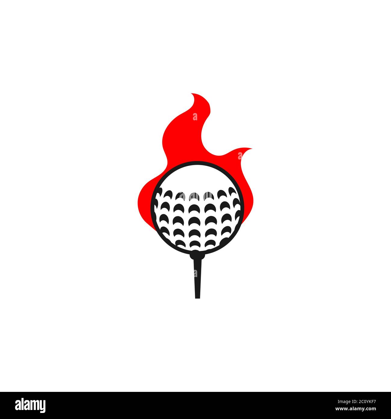 golf ball flame vector design template illustration Stock Vector Image ...