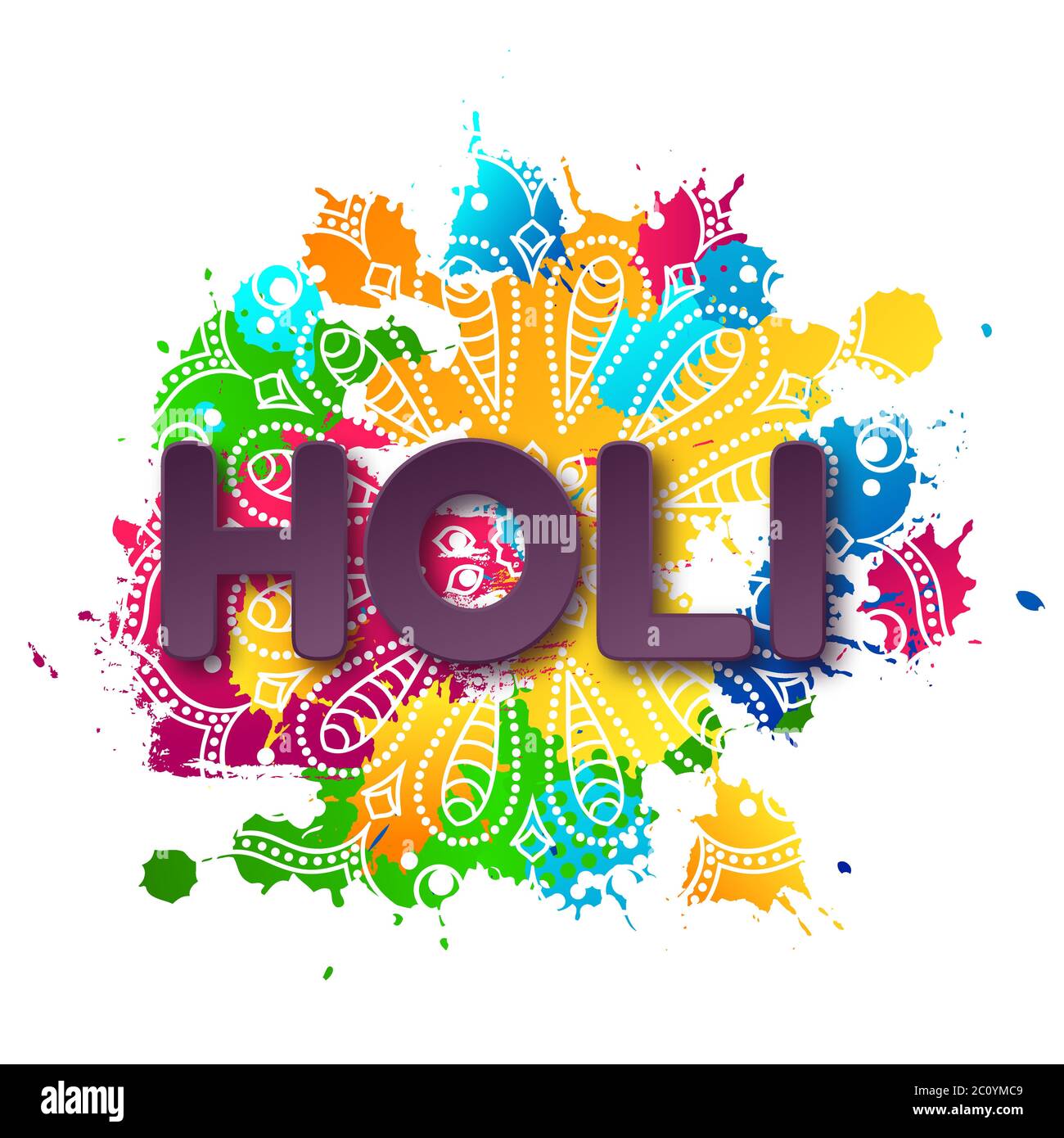 Holi mandala Stock Vector Images - Alamy