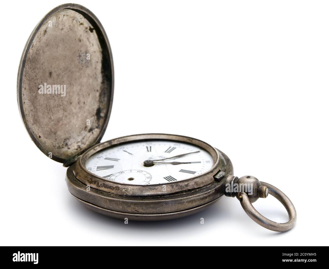 Silver Pocket Watch Stock Photo - Alamy