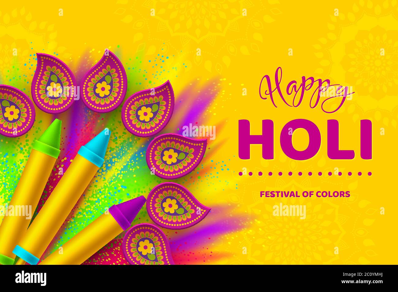 Holi party rangoli Stock Vector Images - Alamy