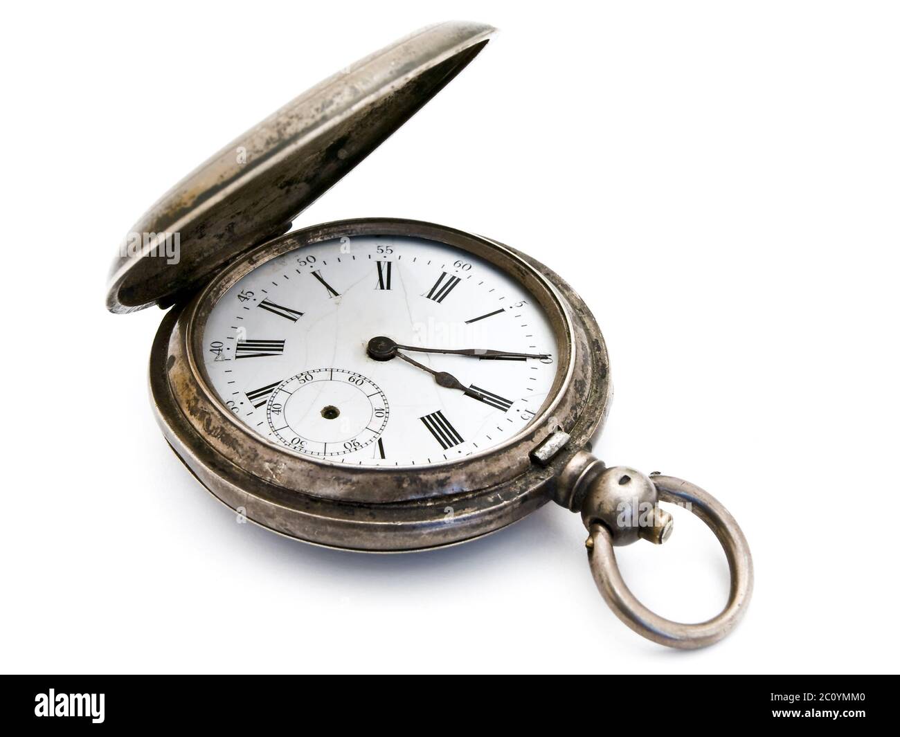 Open old silver pocket Cut Out Stock Images & Pictures - Alamy