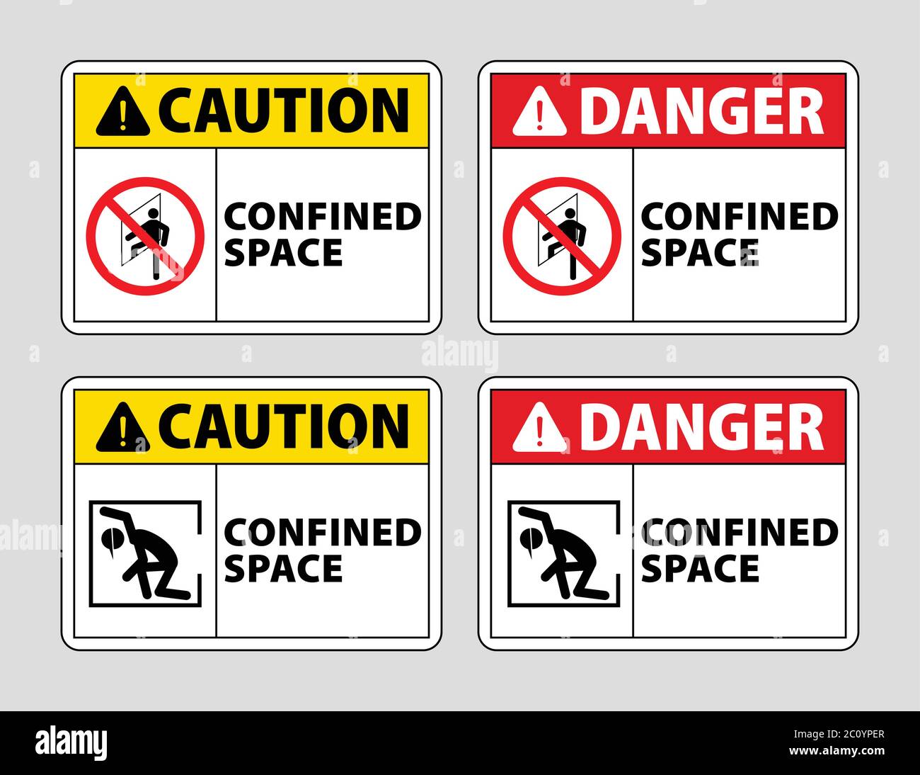 Danger Confined Space. International Confined Space Symbol Stock Vector ...
