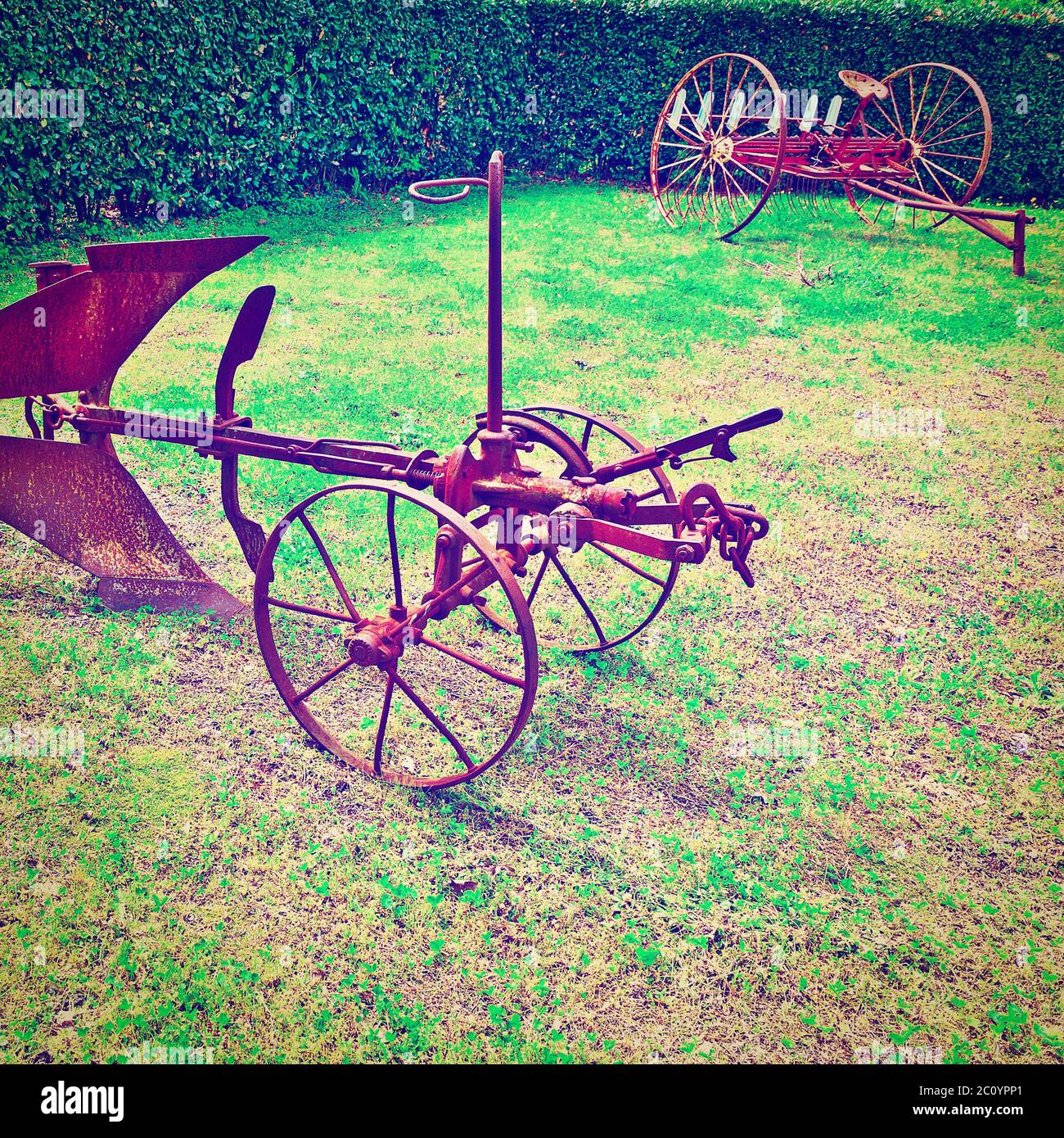 Old winnowing machine hi-res stock photography and images - Alamy