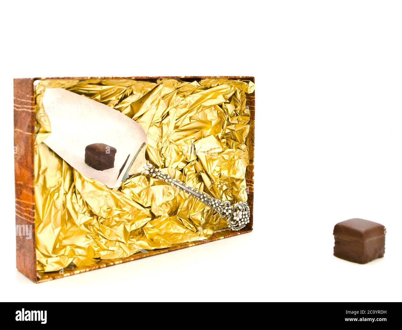 Reflection Of Chocolate Candy Stock Photo - Alamy