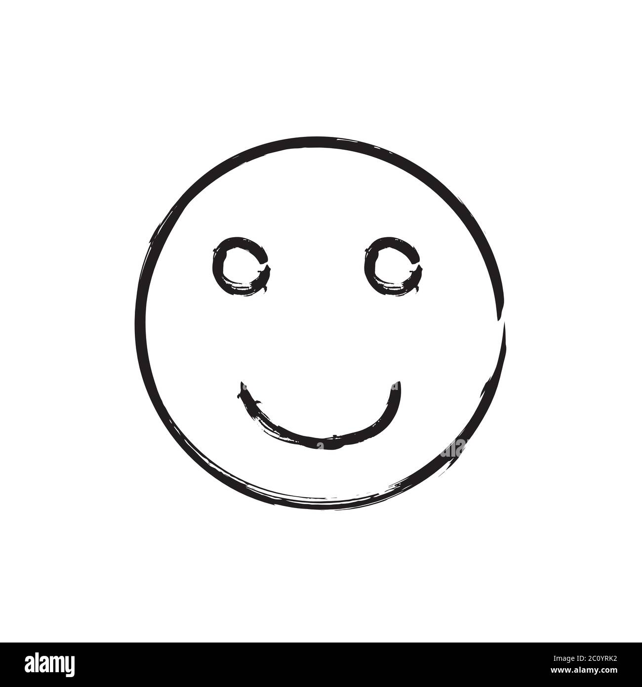 Smile face grunge icon symbol Emoji Stock Photo - Alamy