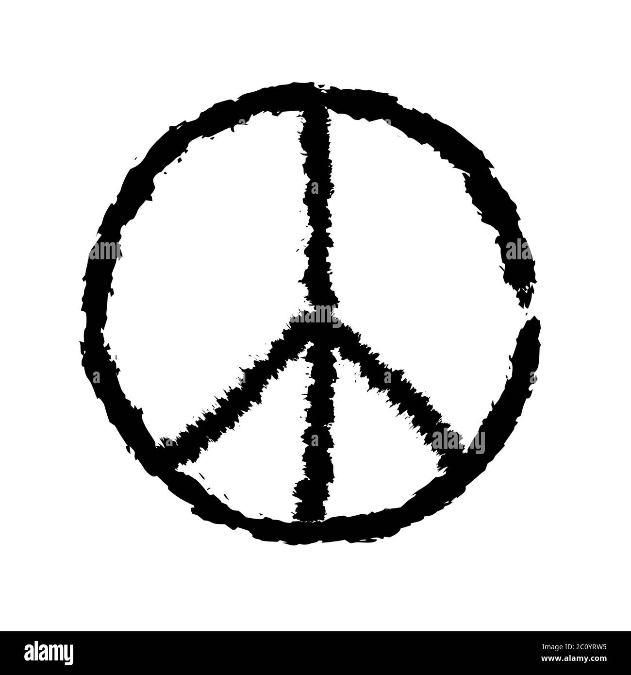 peace symbol icon vector friendship pacifism Stock Photo - Alamy