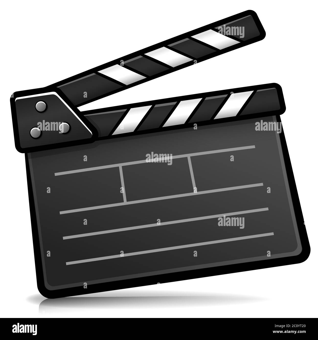 Vector illlustration of cinema clapperboard cartoon isolated Stock ...