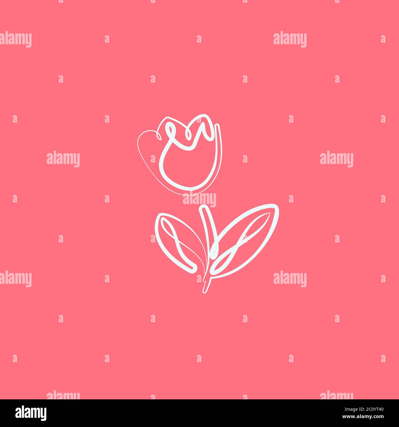 Outline tulip line art Stock Vector Images - Alamy