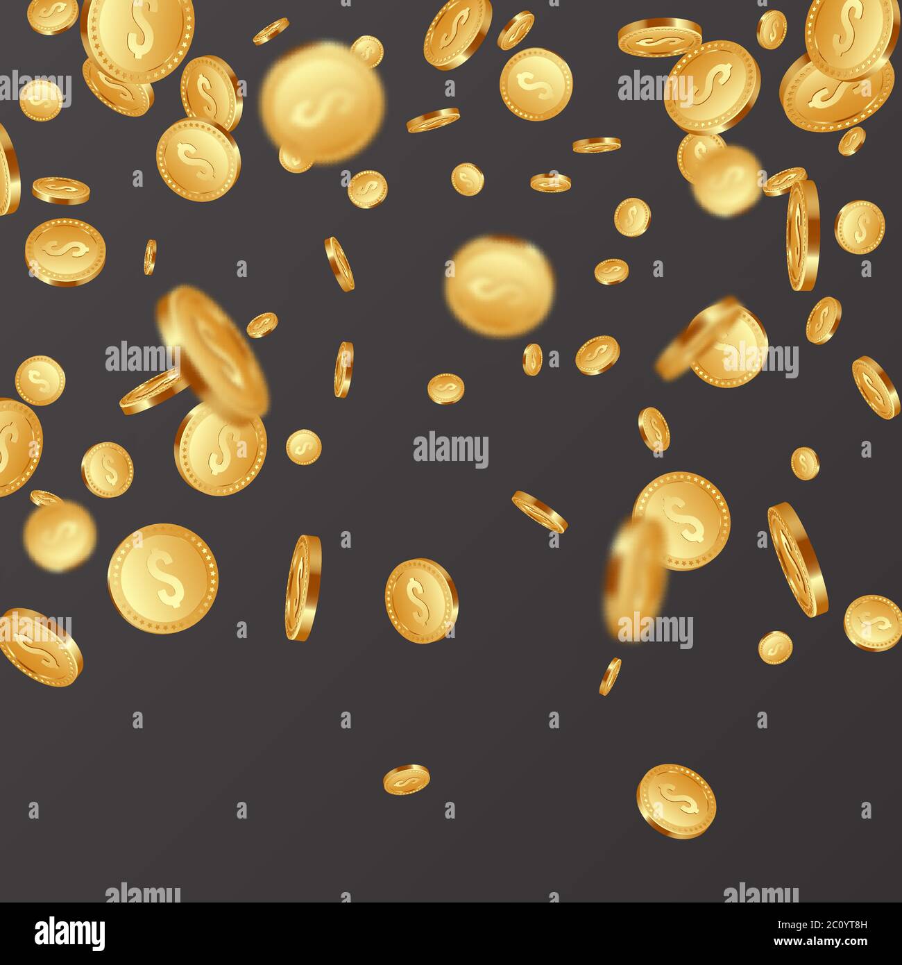 Falling metallic coins background Stock Vector Image & Art - Alamy