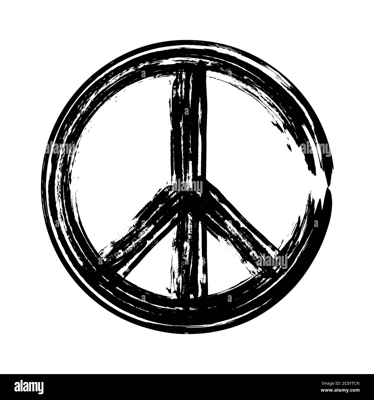 peace symbol icon vector friendship pacifism Stock Photo - Alamy
