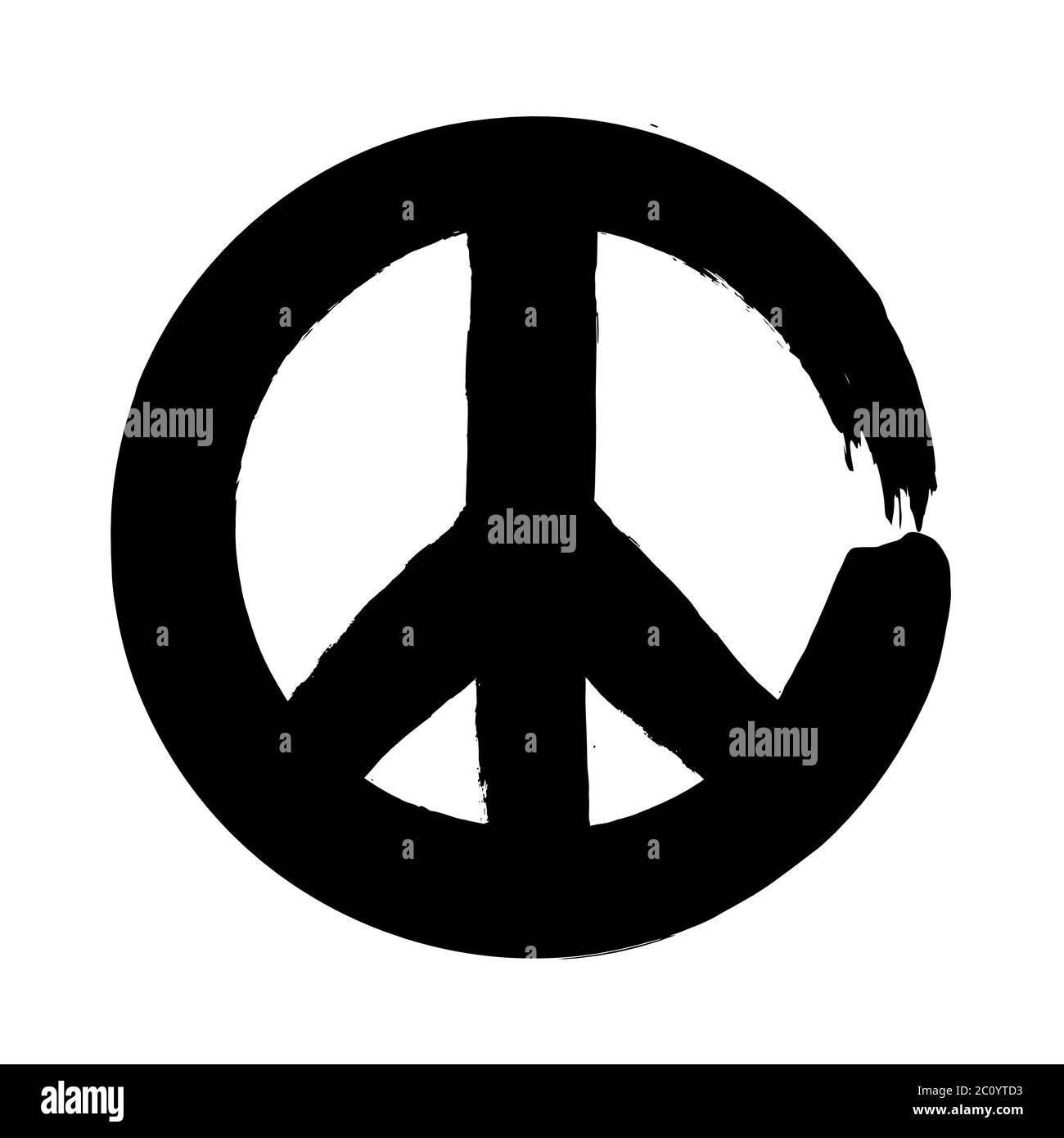 peace symbol icon vector friendship pacifism Stock Photo - Alamy