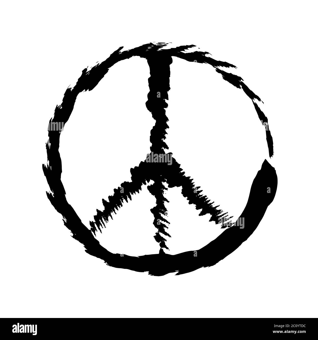 peace symbol icon vector friendship pacifism Stock Photo - Alamy