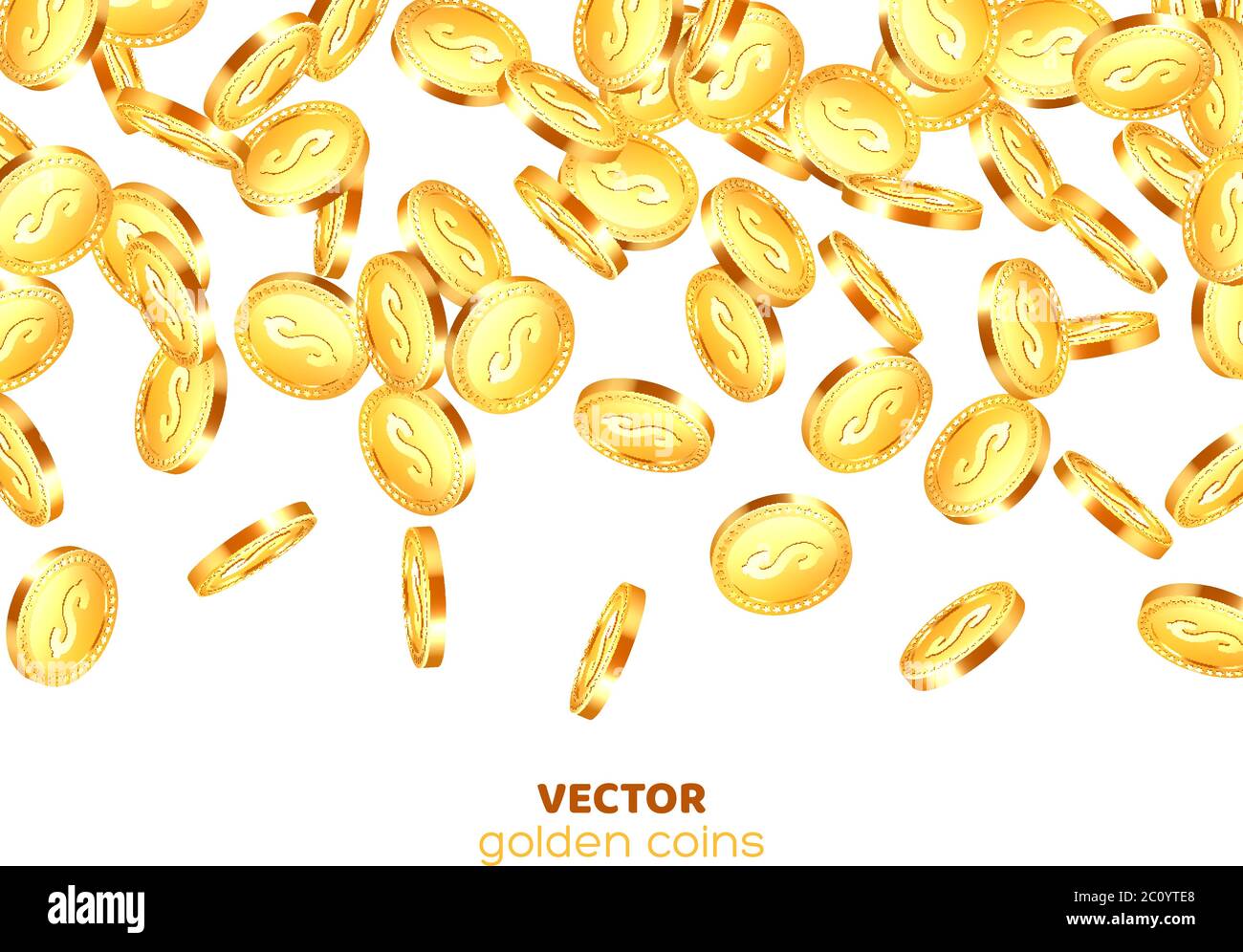 Realistic 3d golden coins explosion Stock Vector Image & Art - Alamy